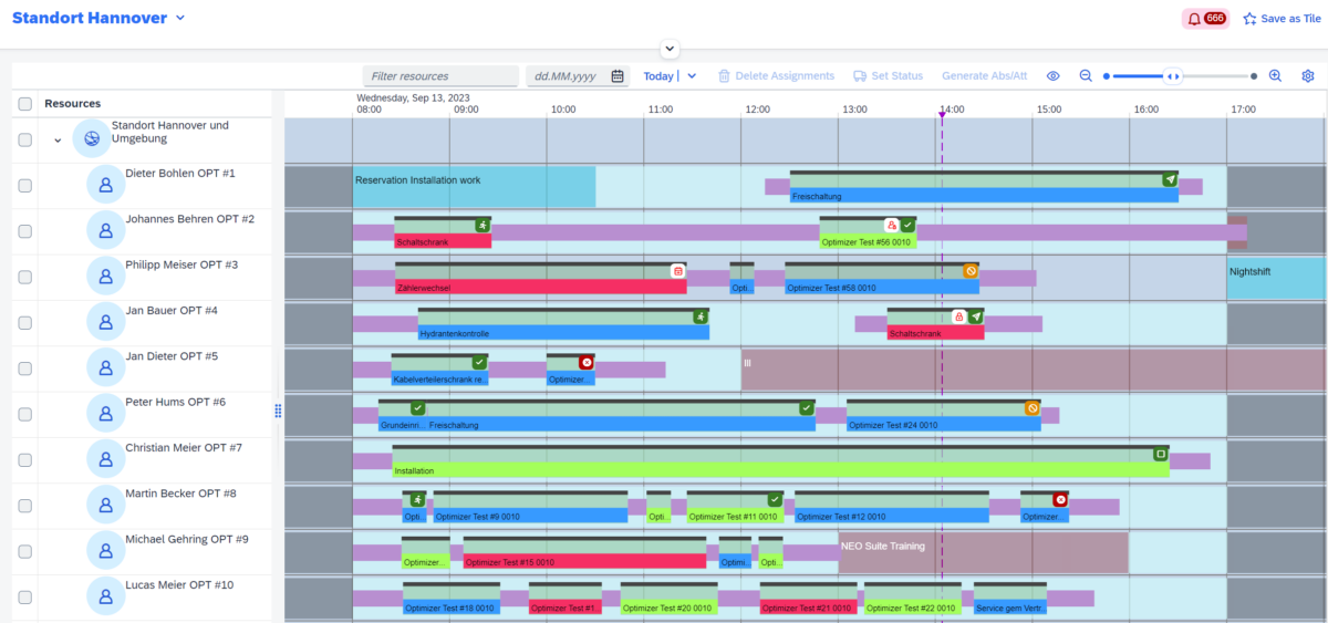 Deployment planning with NEO Schedule